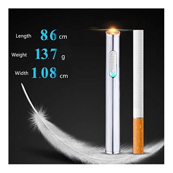 USB Mini Lighters Electronic Rechargeable Windproof Flameless Portable ...
