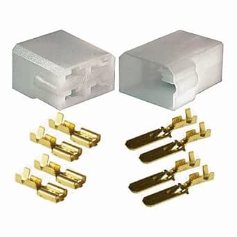 Conector 4 vías macho-hembra Faston 6,3 : Amazon.es: Bricolaje y ...