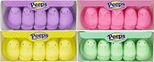 Amazon.com : Easter Marshmallow Chicks Peeps Variety Pack 4ct. : Easter ...