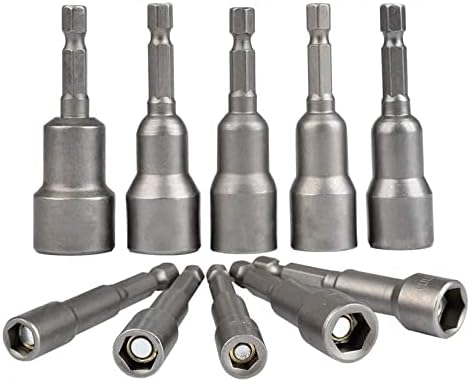 medla Magnetic Nut Driver: 1/4 Hex Shank Socket Impact Grade Socket ...