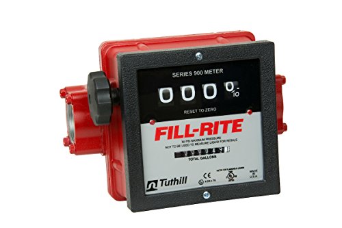 Fill-Rite 901C1.5 1-1/2" 6-40 GPM 4 Wheel Mechanical Meter, Aluminum ...