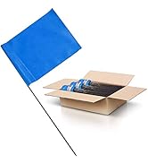 Amazon.com : Blue Marking Flags 1000 Pack - ACE Supply - 4x5-Inch Flag on 15-Inch Steel Wire ...