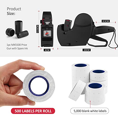 8 Digits Pricing Gun Price Tag Gun, Price Gun with Labels with 3 Ink ...