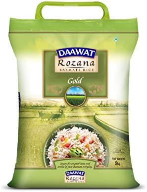Daawat Rozana Gold Basmati Rice, 5 kg price in UAE | Amazon UAE | kanbkam