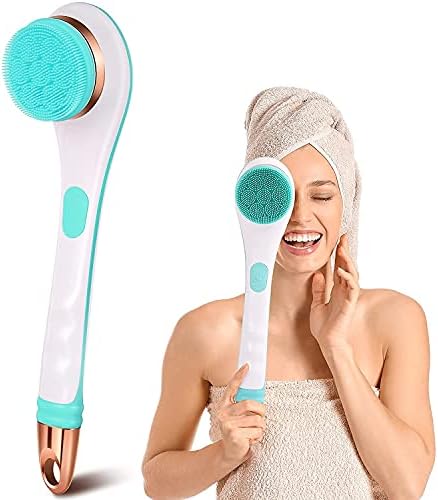 KASTWAVE Electric Shower Brush Rechargeable Rotating Long Handle Back ...