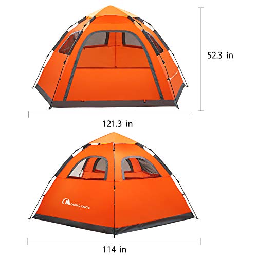 Moon Lence Instant Pop Up Tent Family Camping Tent 4-5 Person Portable Tent Automatic Tent ...