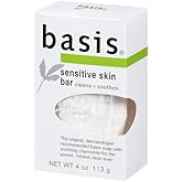 Amazon.com : Basis Sensitive Skin Bar Soap for Body, Hands and Face ...