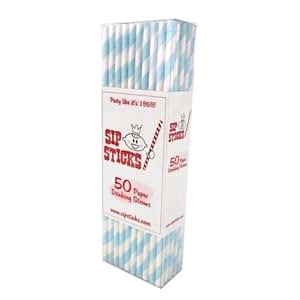 Amazon.com: SipSticks Paper Drinking Straws Biodegradable 50 Pack ...