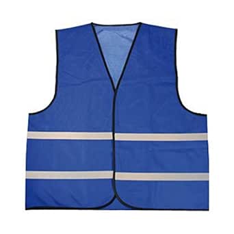 BK 2 Inch Polyester Blue Reflective Safety Jacket (Size_M, 50 Pcs ...