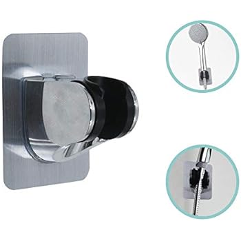 Adhesive Shower Head Holder Wall Mount Handheld Shower Head Bracket ...
