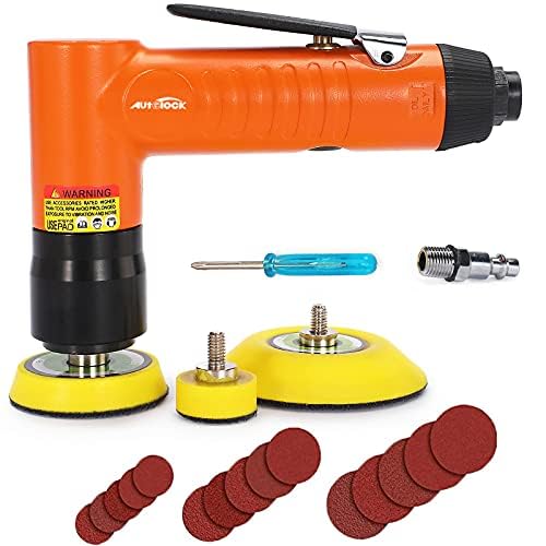 Autolock Mini Air Sander, 3 Inch Random Orbital Air Sander, 12000RPM ...