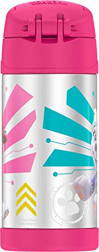 THERMOS FUNTAINER 12 Ounce Stainless Steel Vacuum Insulated Kids Straw Bottle, Paw Patrol ...