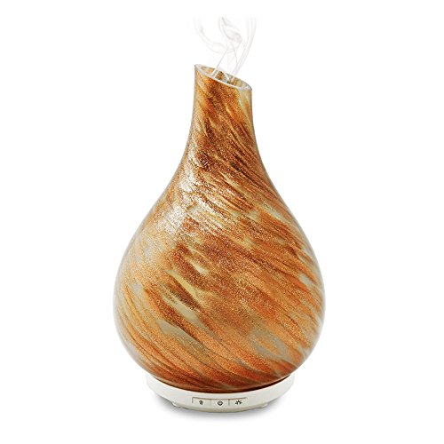 SpaRoom Bliss Handblown Glass Ultrasonic Essential Oil Diffuser, 120 mL ...