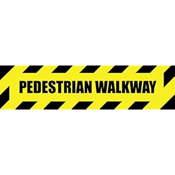 Amazon.com : Pedestrian Walkway Yellow Anti-Slip Floor Sticker Decal 17 ...