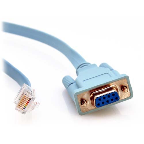 CableRack 15ft Rollover Console Cable DB9 Female to RJ45 Male - Want It All