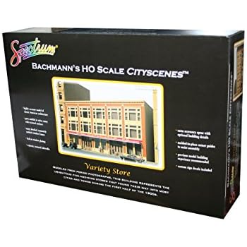 Amazon.com: Bachmann Industries HO Scale Variety Store City Scenes ...