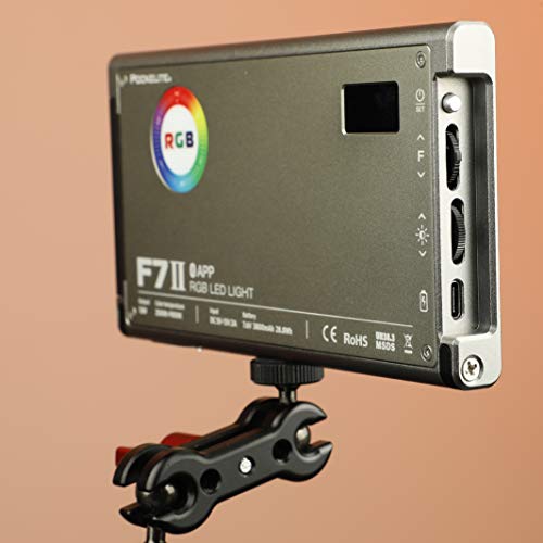 Falcon Eyes F7 II 12W RGB LED Light with Honeycomb Grid and Softbox,20 Scene Effects Mode ...