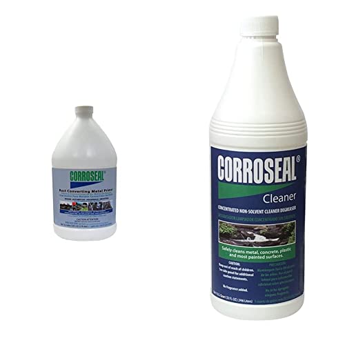 Corroseal Water-Based Rust Converter Kit, 1 Quart of Prep Cleaner and 1 ...