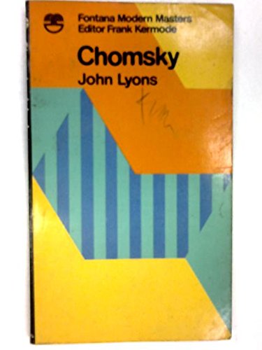 Chomsky (Fontana modern masters): Lyons, John: 9780006323778: Amazon.com: Books