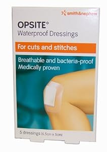 OPSITE Waterproof Dressings x5 6.5cm x5cm: Amazon.co.uk: Health ...
