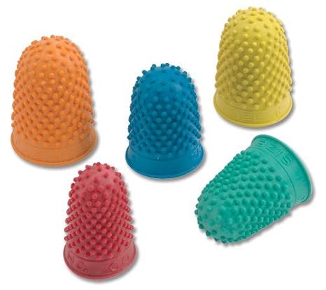 Pack of 5 Assorted Rubber Thimbles Thimblettes Thimblette sizes 00 0 1 ...