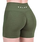 CELER Womens Workout Shorts Chemistry Seamless Scrunch Butt Gym Shorts High Waisted Yoga ...