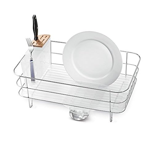 simplehuman Kitchen Slim Wire Frame Dish Rack With Removable Spout ...