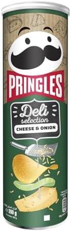 Pringles Deli Cheese & Onion Flavour - Potato Chips - 200g - Crispy ...