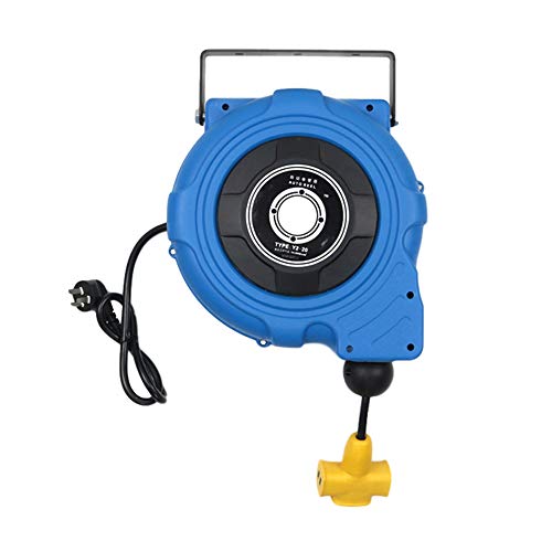 14AWG 15A Retractable Extension Cord, 50FT Power Cord Reel with Triple ...