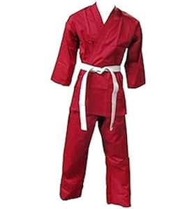Amazon.com : Red Karate Uniform with Belt : Clothing