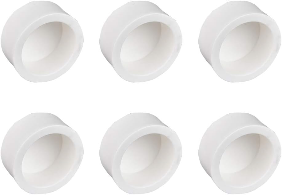 YOFASEN White Pipe Covers – PVC Pipe Cap Fitting – Slip Socket External ...