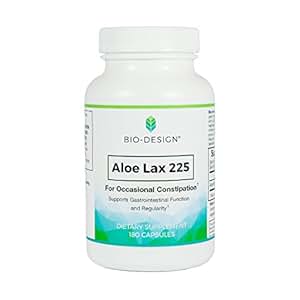 Amazon.com: BIO-Design Aloe Lax 225 180 Capsules: Health & Personal Care
