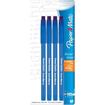 Amazon.com : Paper Mate EraserMate Stick Ballpoint Pens, Medium Point ...