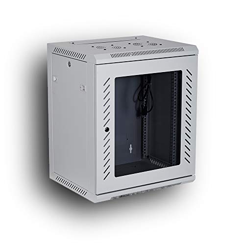 Kenuco 9U WHITE Wall Mount Rack Server Cabinet Data Network Enclosure ...