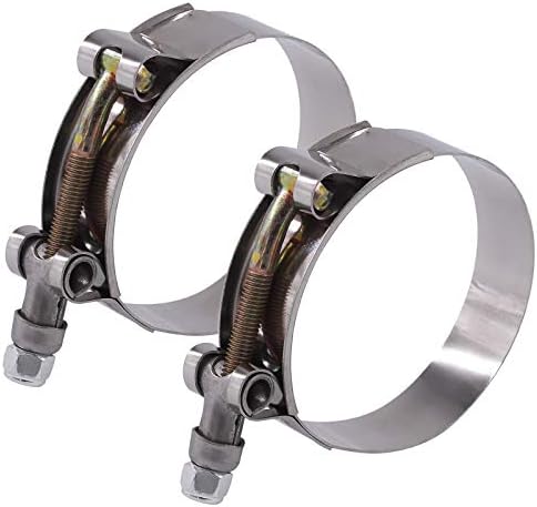 Glarks 2Pcs 63-71mm Stainless Steel T-Bolt Hose Clamps Turbo Intake ...
