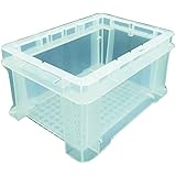 Amazon | TRUSCO(トラスコ) スケルトンカラーコンテナ スケルコン 9L 透明ブルー TSK-910B | 物流コンテナ