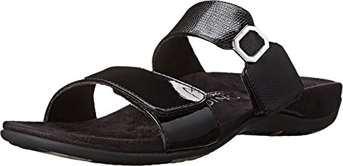 Vionic with Orthaheel Technology Women's Camila Slide,Black Patent,US 5 ...
