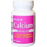 Amazon.com: Major Calcium 600MG TABS Calcium CARBONATE-600 MG White 150 ...