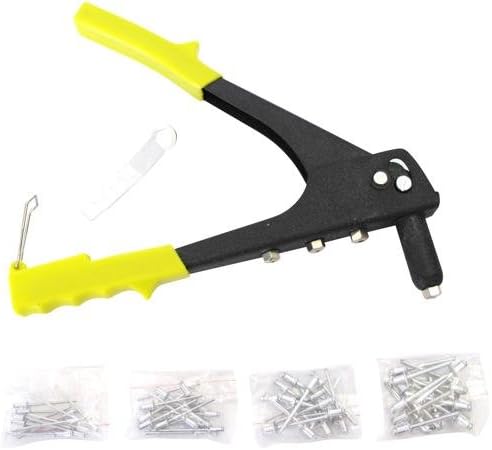 4 NOZZLE POP RIVET GUN WITH 60 ASSORTED RIVETS: Amazon.co.uk: DIY & Tools