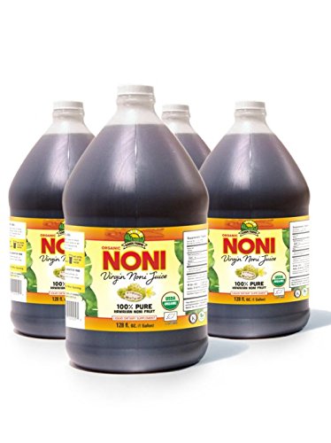 Virgin Noni Juice - 100% Pure Organic Hawaiian Noni Juice - 4 Pack of ...