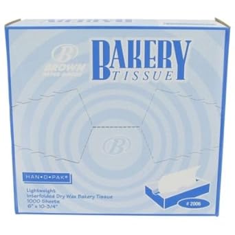 Amazon.com: 1000 Sheets Interfolded Dry Wax Paper White Bakery & Pastry ...