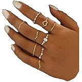 Amazon.com: Sither 13 Pcs Women Rings Set Knuckle Rings Gold Bohemian Rings for Girls Vintage ...