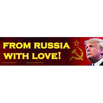 Amazon.com: from Russia with Love Anti-Trump Magnetic Bumper Sticker ...