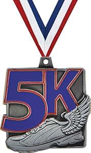 Amazon.com : Crown Awards 2" 5K Quad Square Medal, 5K Award Medal Great ...