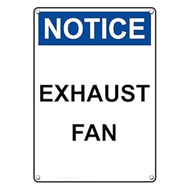 Amazon.com: Weatherproof Plastic Vertical OSHA Notice Exhaust Fan Sign ...