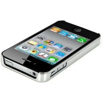 Amazon.com: New Deluxe Black Case Cover W/chrome for Iphone 4 (AT&T ...