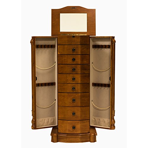 Roman Honey Oak Jewelry Armoire by Hives & Honey