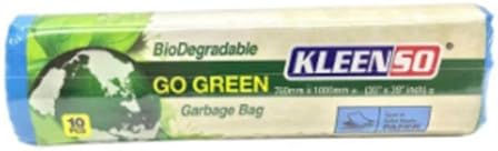 KLEENSO Garbage Plastic Bag Dustbin Oxo-Biodegradable - Blue (10 Pcs x ...