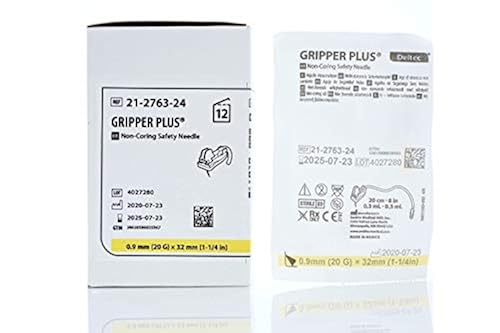 Smiths Medical 21-2763-24 Deltec Gripper Plus Non-Coring Safety Needle ...