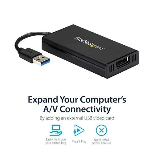 StarTech.com USB 3.0 to DisplayPort Adapter 4K Ultra HD, DisplayLink ...